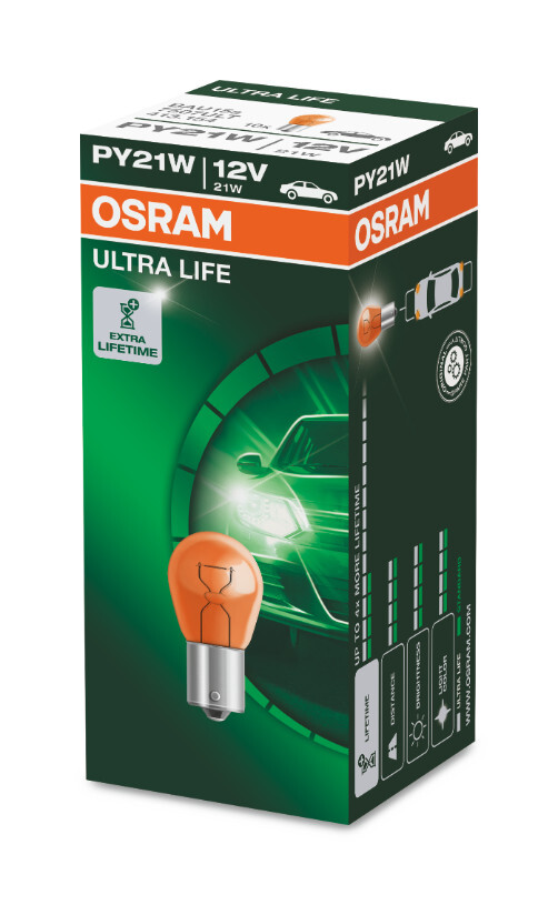 PY21W 12V 21W BAU15s (gelb) ULTRA LIFE 1St. Faltschachtel OSRAM, CHF